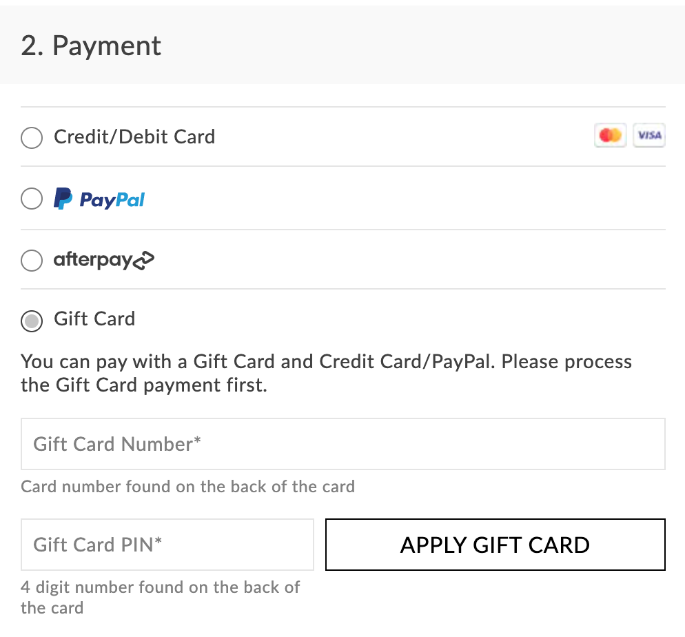 How do I use my Gift Card to purchase online? – Peter Alexander